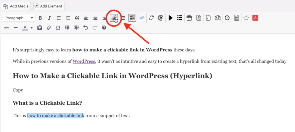 How to Make a Clickable Link in WordPress (Hyperlink) on a Blog