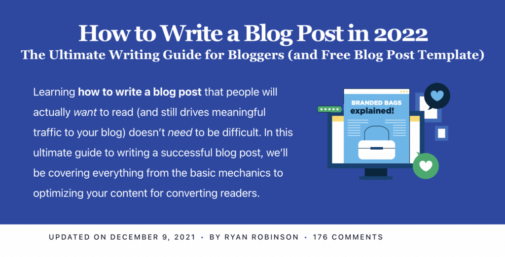 How to Write a Blog Post in 2025 (Free Blog Post Template) Tutorial