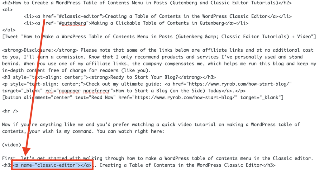 How To Create A Wordpress Table Of Contents No Plugin 2022