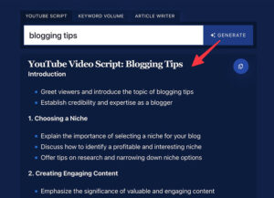 YouTube AI Script Generator: Free YouTube Video Outlines