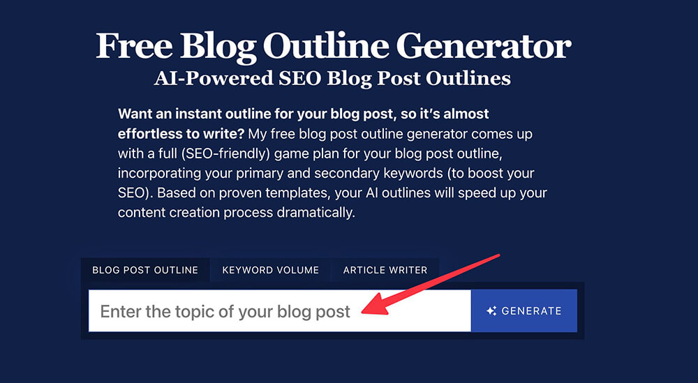 Blog Outline Generator: Free AI-Powered SEO Blog Post Outlines