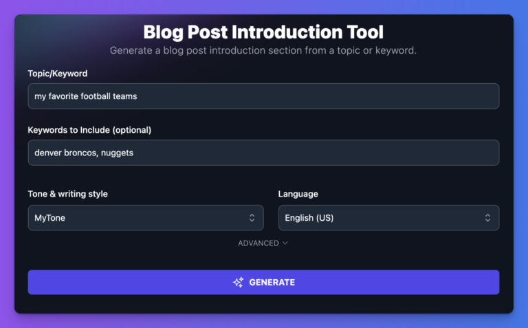 Blog Introduction Generator: Free AI SEO Blog Post Introductions