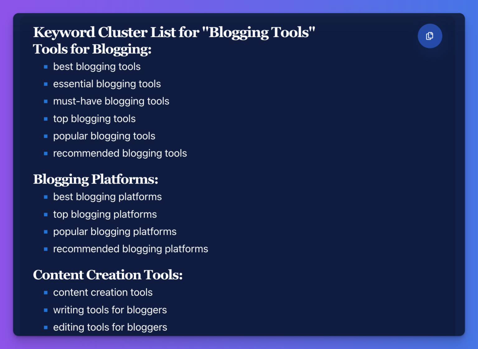 Keyword Cluster Tool: Free (AI) Grouped Keywords for SEO