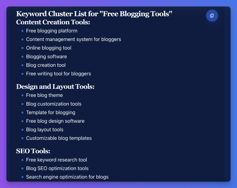 Keyword Cluster Tool: Free (AI) Grouped Keywords for SEO