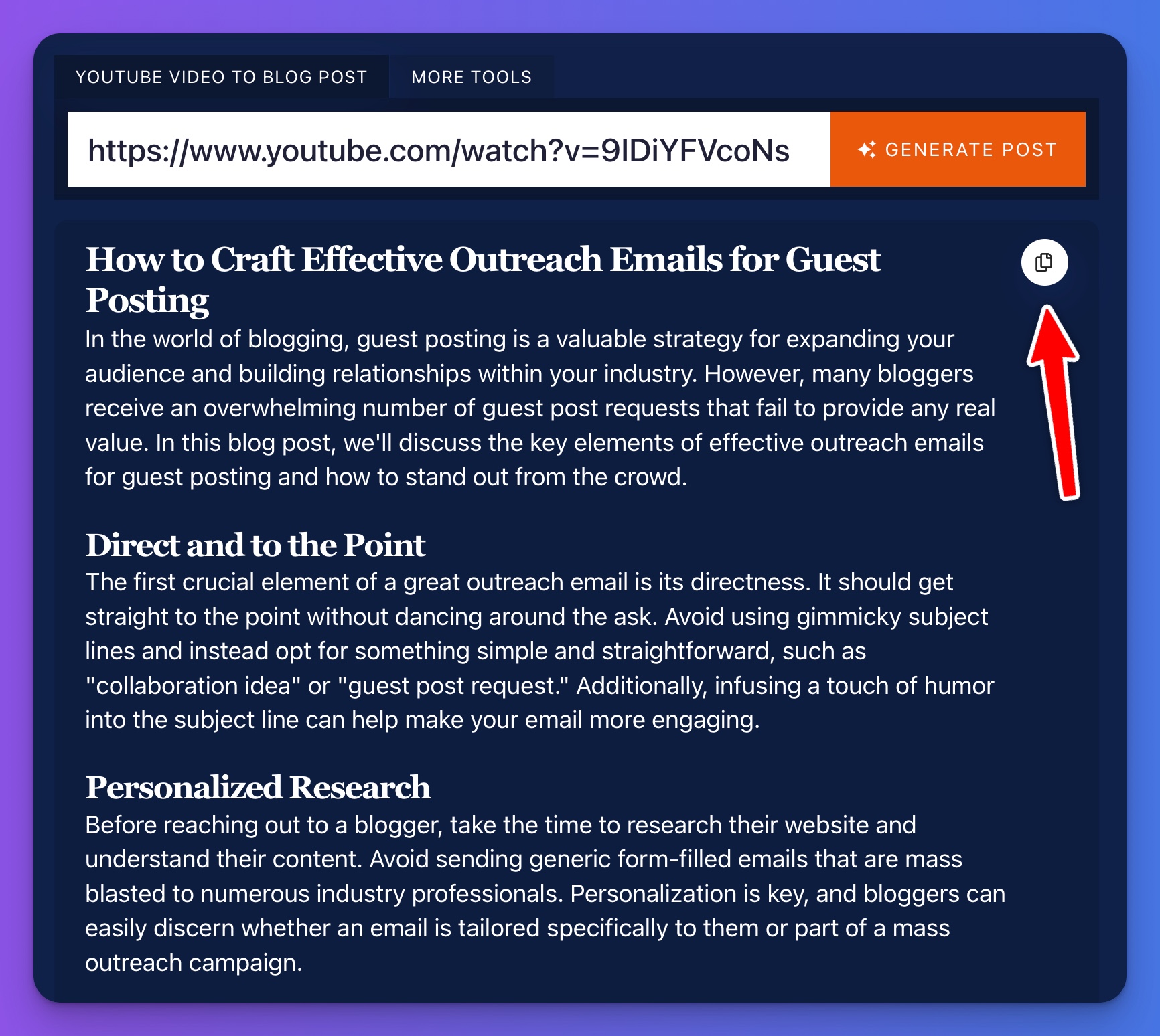 Video to Blog AI: 100% Free (No Login) YouTube Converter Tool