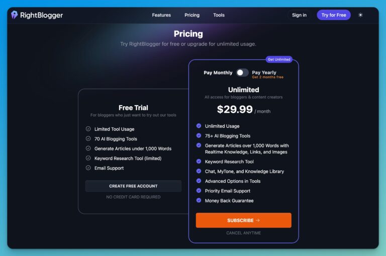 How to Write a Blog Post with AI (Free): RightBlogger Tutorial