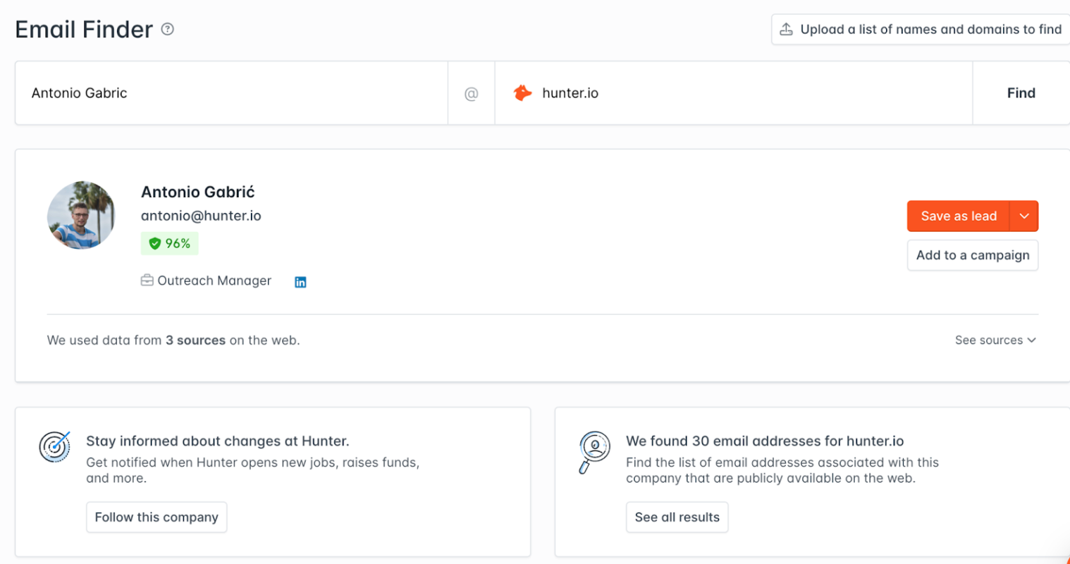 Hunter.io Review 2025: Features, Pros & Cons, Pricing, Worth it?