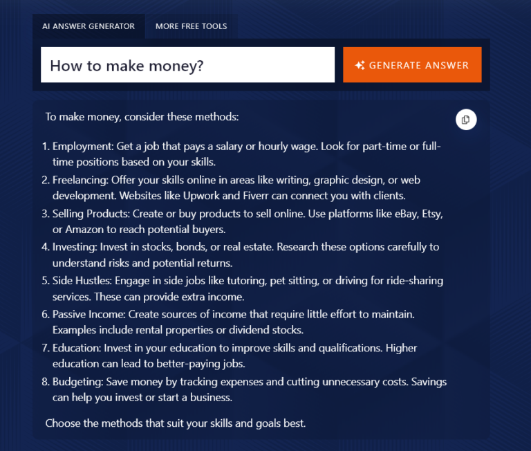 Free AI Answer Generator: Instant, Accurate Answers (No Login)