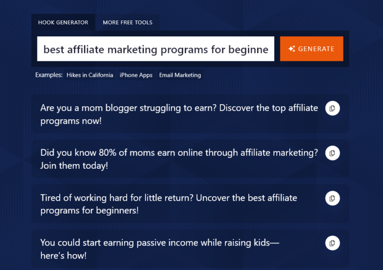 Free Hook Generator: AI Hook Writing Tool for Bloggers (No Login)