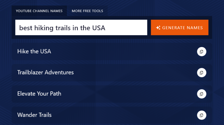 Free YouTube Channel Name Generator: 100+ Channel Ideas