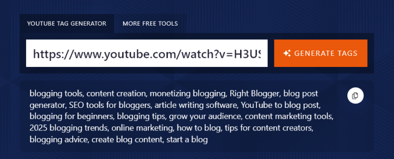 Free YouTube Tag Generator: Copy & Paste SEO Tags (No Login)